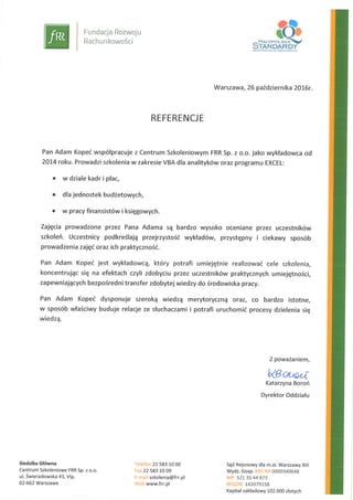 referencje od FRR | PDF