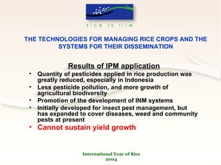0413 Increasing the Productivity and Efficiency in Rice Production with ...
