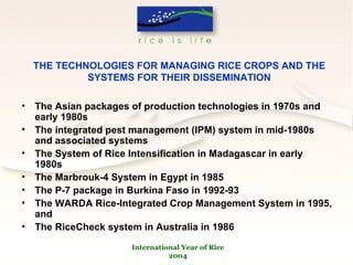 0413 Increasing the Productivity and Efficiency in Rice Production with ...