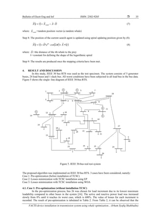 FACTS device installation in transmission system using whale optimization algorithm | PDF