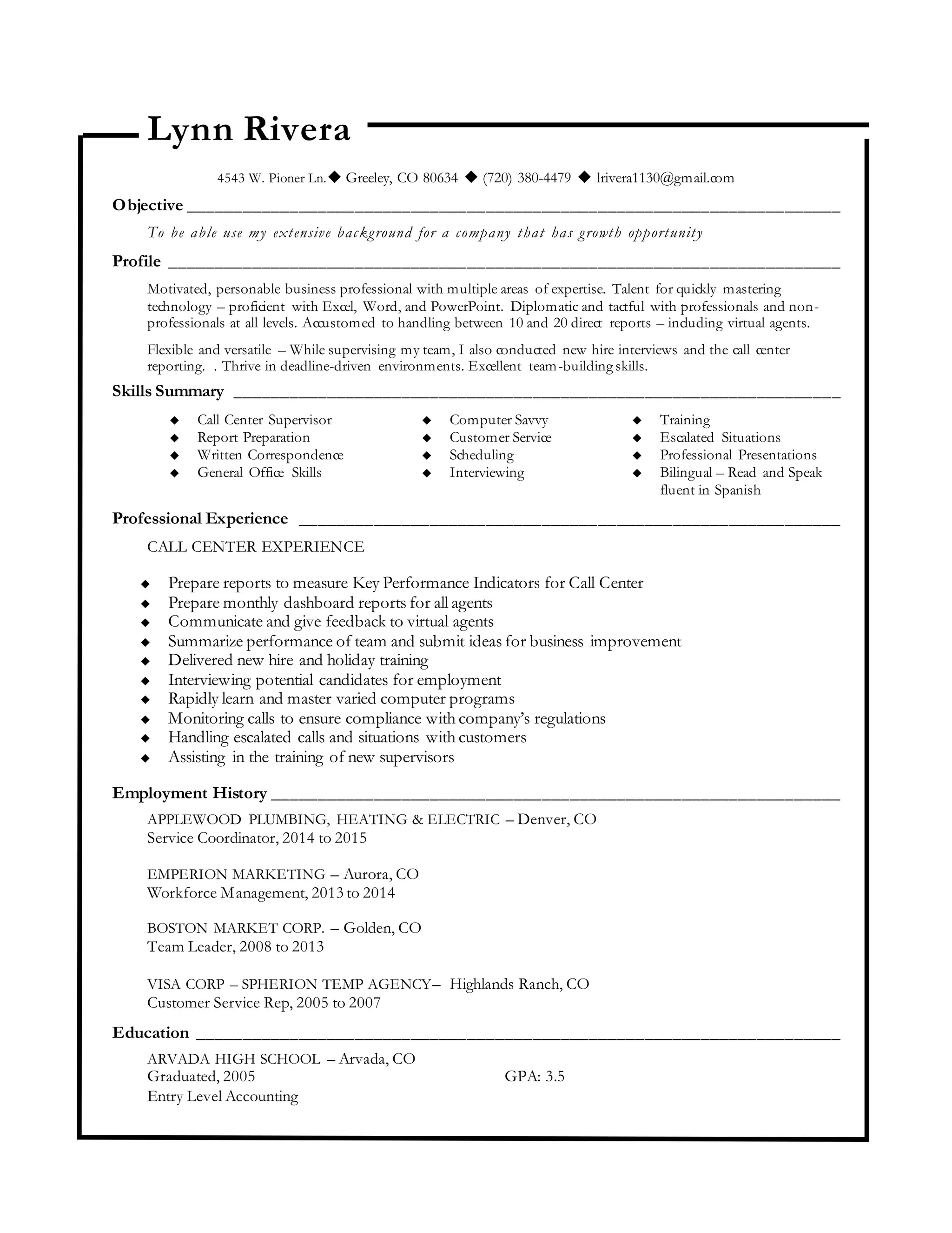 Lynn - Resume | DOCX