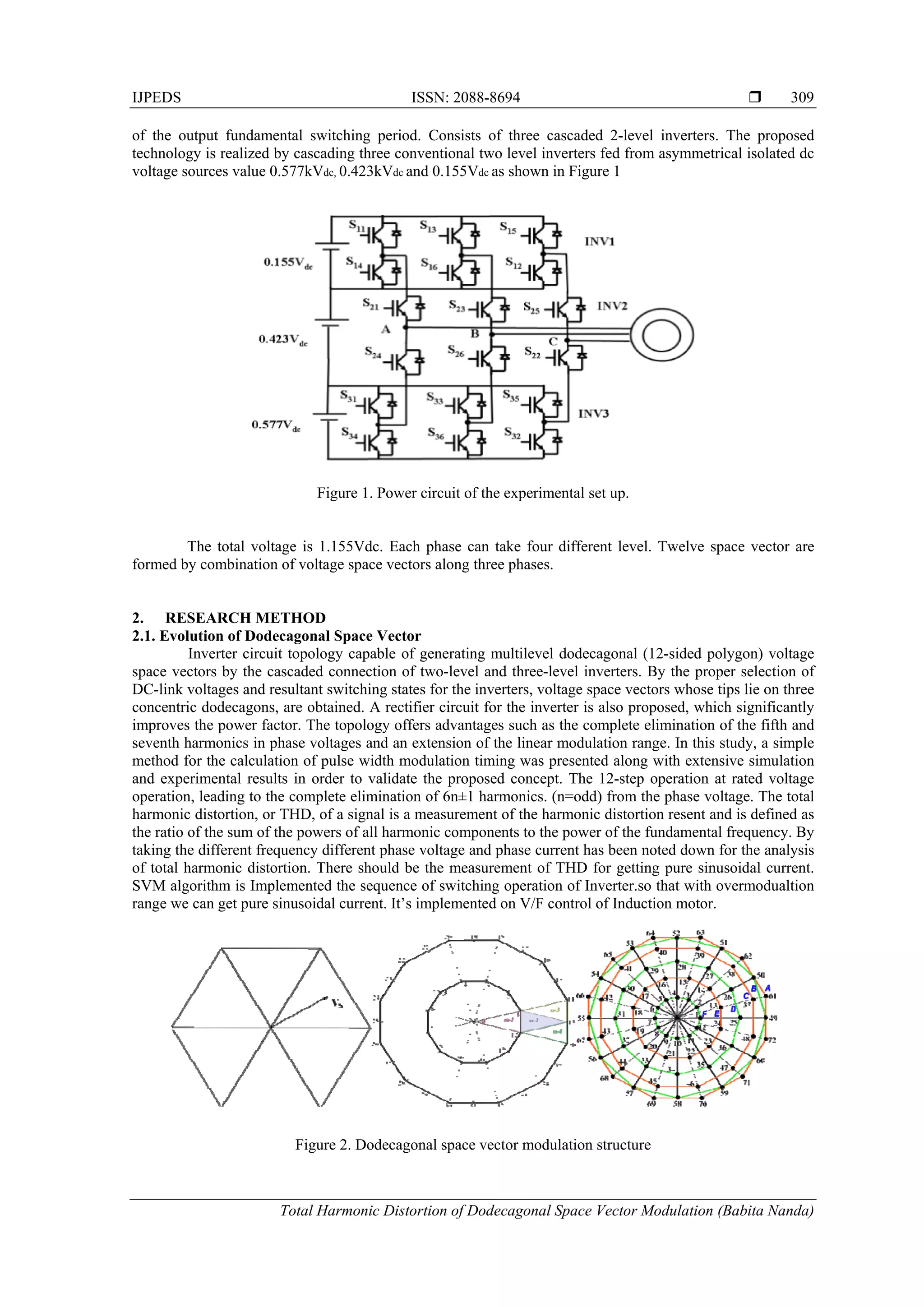 Total Harmonic Distortion of Dodecagonal Space Vector Modulation | PDF
