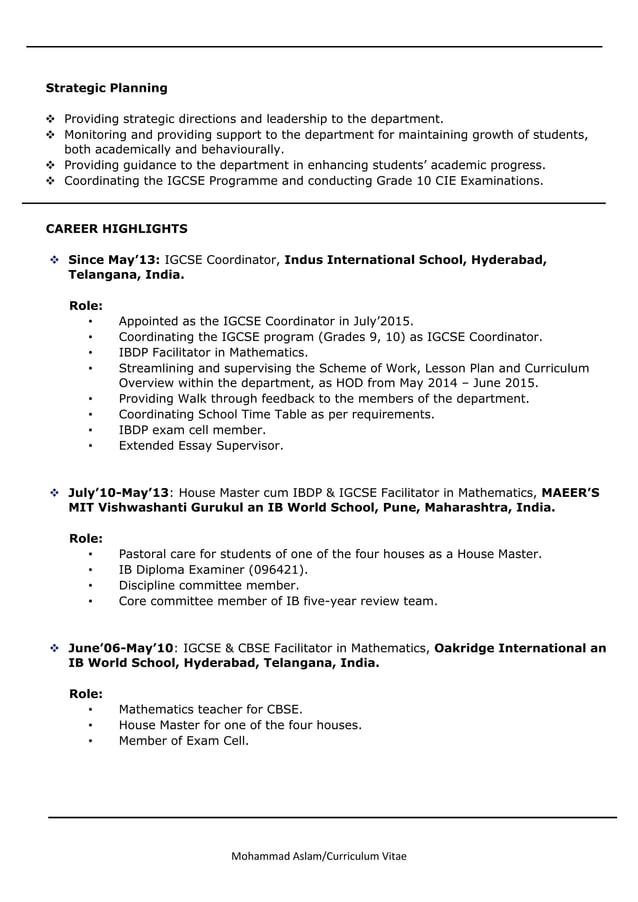 Mohammad_Aslam_CV | PDF
