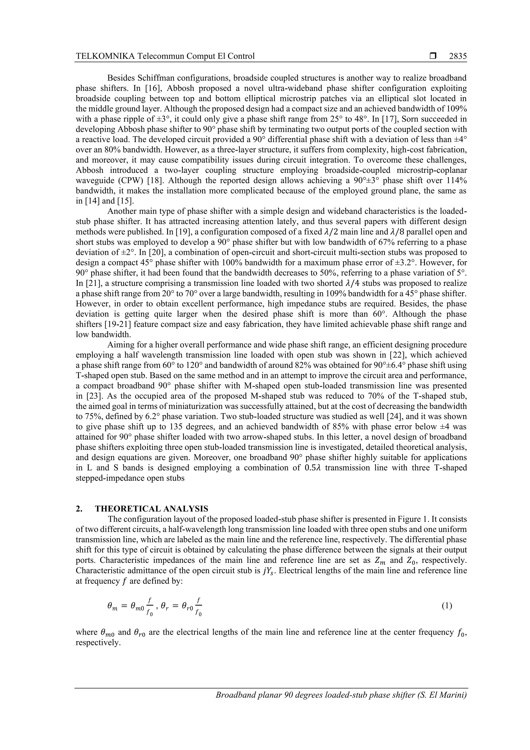 Broadband planar 90 degrees loaded-stub phase shifter | PDF