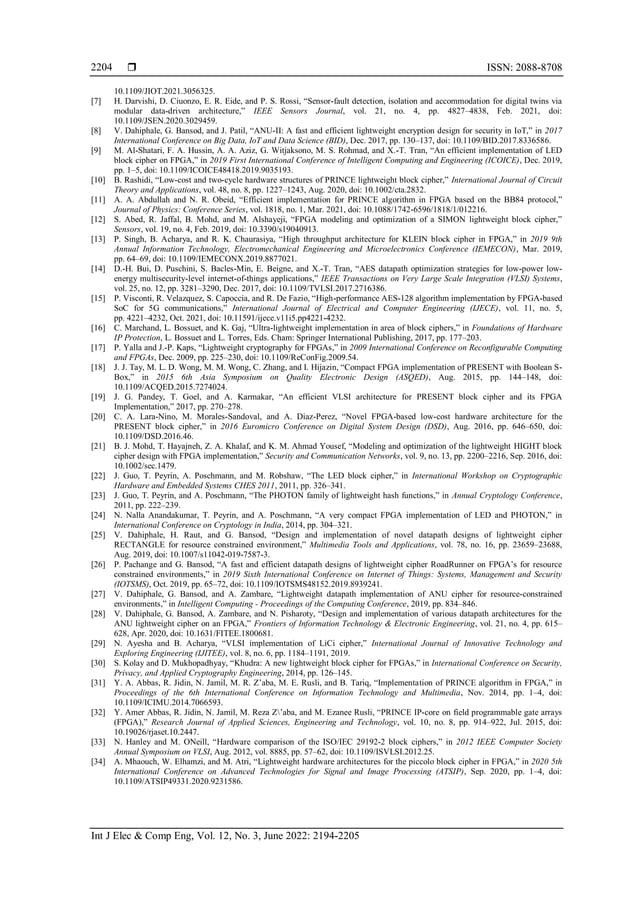 Lightweight Anu Ii Block Cipher On Field Programmable Gate Array Pdf Programming Languages
