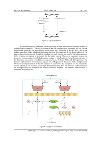 Lightweight ANU-II block cipher on field programmable gate array | PDF | Programming Languages ...