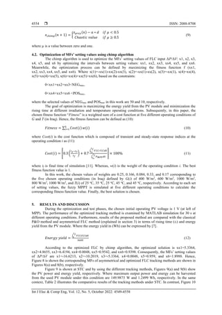 Optimization of fuzzy photovoltaic maximum power point tracking controller using chimp algorithm ...