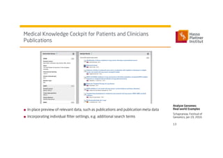 Festival of Genomics 2016 London: Analyze Genomes: Real-world Examples ...