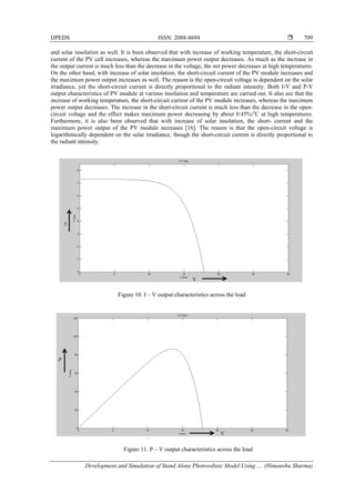 Development and Simulation of Stand Alone Photovoltaic Model Using Matlab/Simulink | PDF