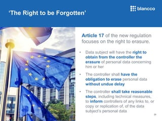 Meet GDPR ‘Right to Erasure’ Requirements: Erase Customer Data ...