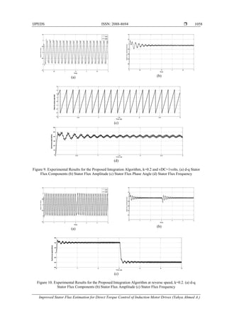 Improved Stator Flux Estimation for Direct Torque Control of Induction Motor Drives | PDF ...