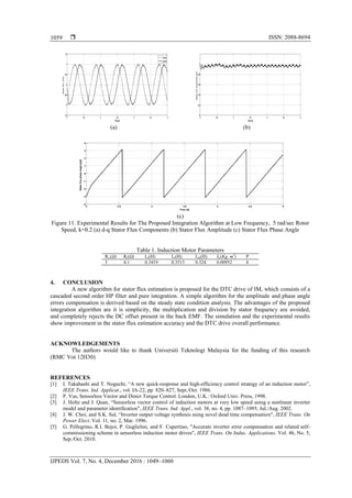 Improved Stator Flux Estimation for Direct Torque Control of Induction Motor Drives | PDF ...