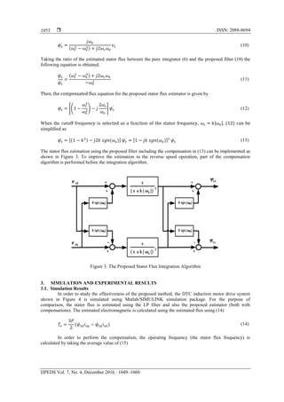 Improved Stator Flux Estimation for Direct Torque Control of Induction Motor Drives | PDF