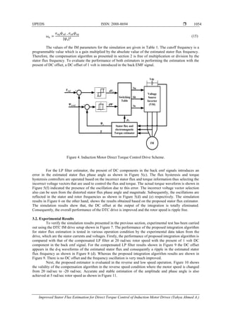 Improved Stator Flux Estimation for Direct Torque Control of Induction Motor Drives | PDF ...