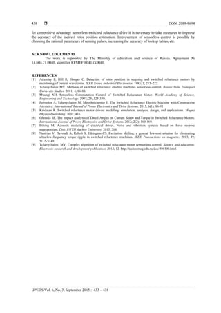 Influence of Sensorless Control on the Noise of Switched Reluctance ...