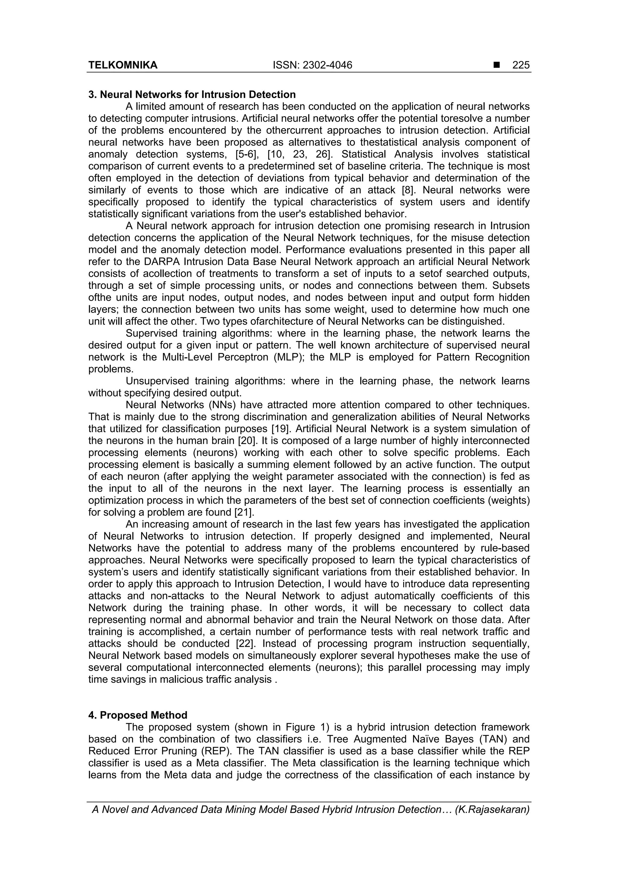 A Novel and Advanced Data Mining Model Based Hybrid Intrusion Detection Framework | PDF ...