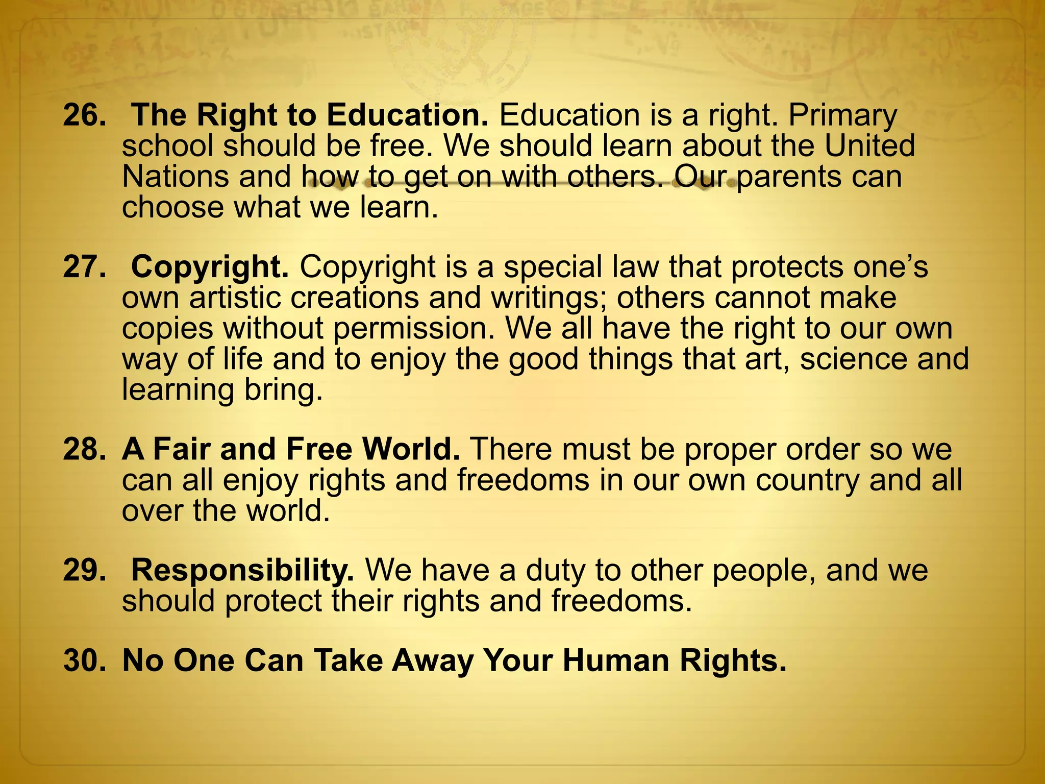 The Universal Declaration of Human Rights | PPTX