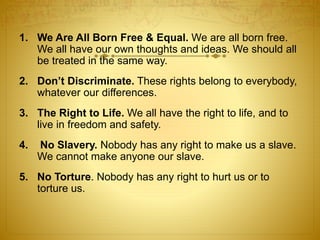 The Universal Declaration of Human Rights | PPTX