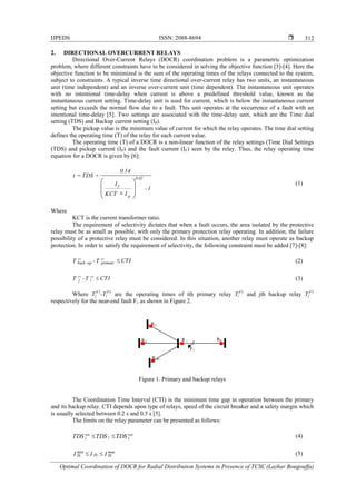 Optimal Coordination of DOCR for Radial Distribution Systems in Presence of TCSC | PDF