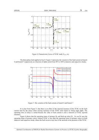 Optimal Coordination of DOCR for Radial Distribution Systems in Presence of TCSC | PDF