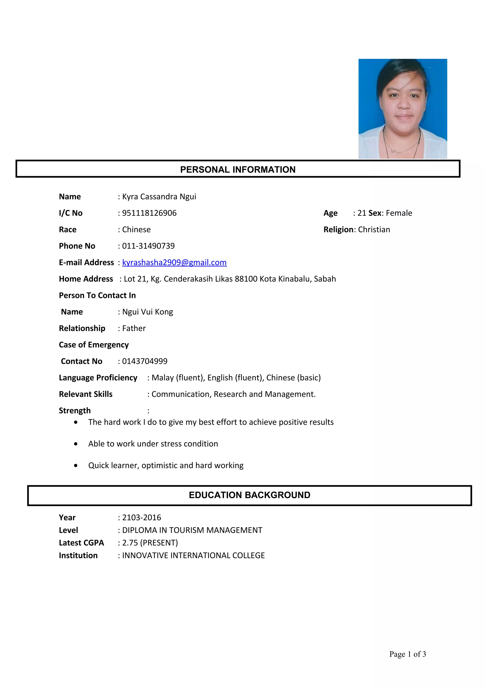 RESUME KYRA EDITED | DOC