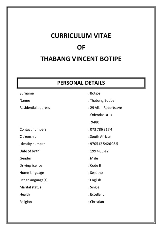 CURRICULUM VITAE of TVB | PDF