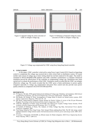 Fuzzy Bang-Bang Control Scheme of USSC for Voltage Sag Mitigation due to Short Circuits and ...