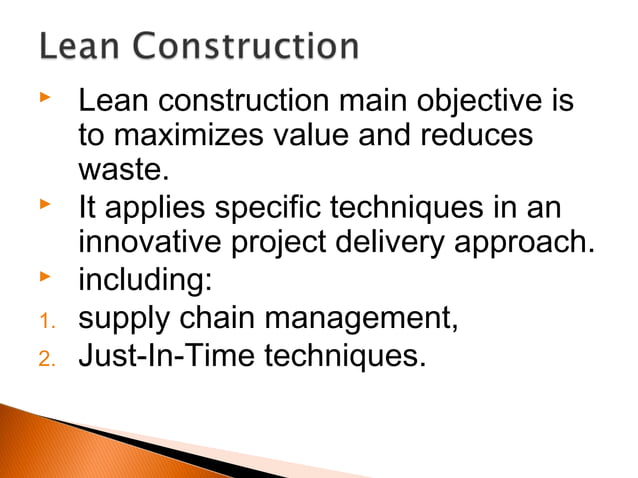 042 integrating lean construction | PPT