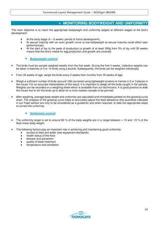 NOVOgen BROWN -- Commercial Layers Management Guide | PDF