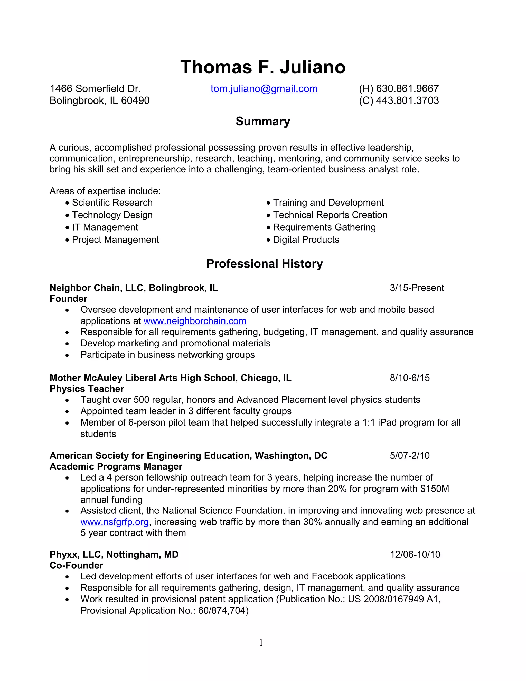 T Juliano - resume BA | DOC