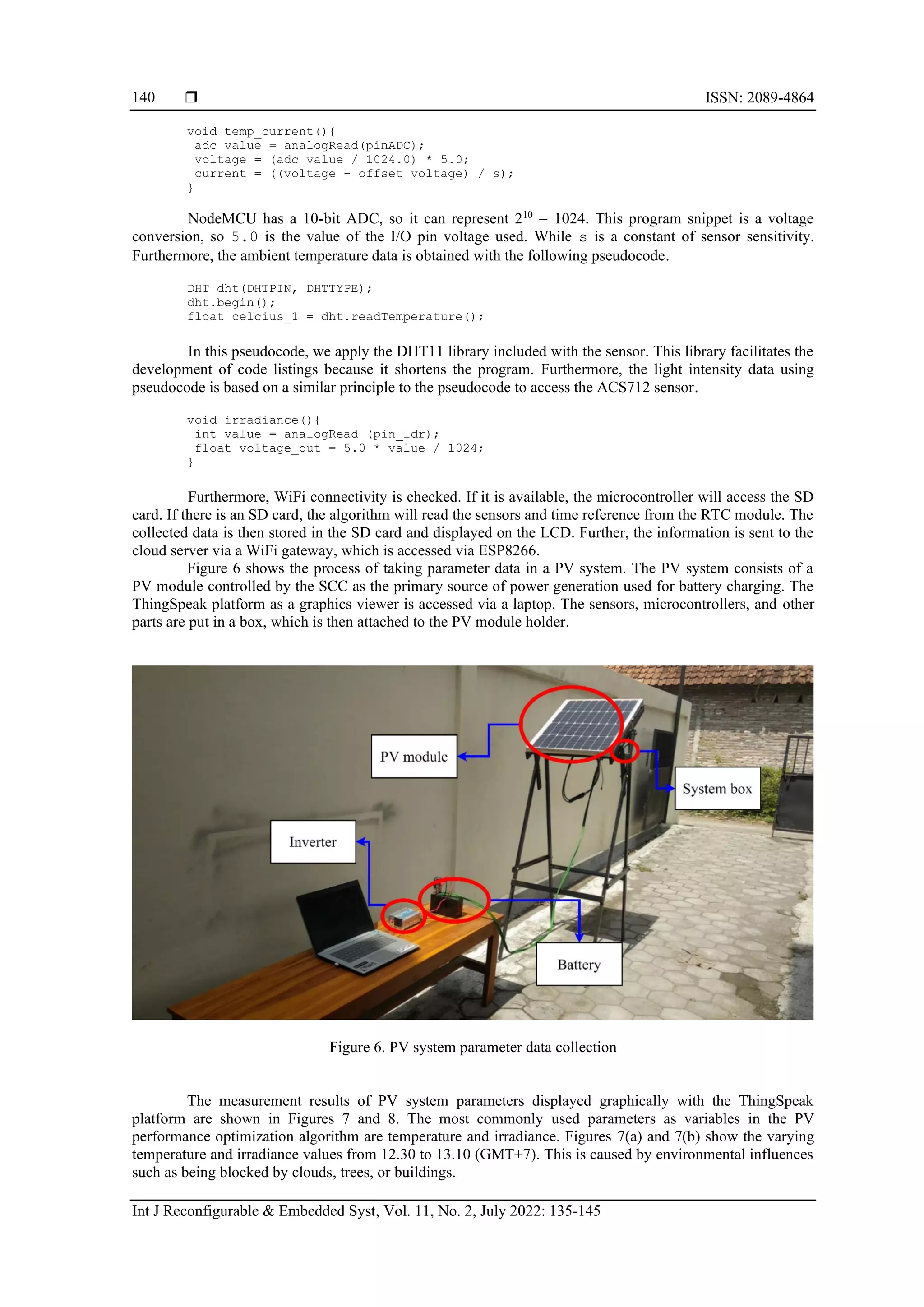 A laboratory scale IoT-based measuring of the solar photovoltaic parameters | PDF | Power and ...