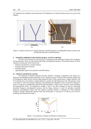 S11 parameter results comparison in reconfigurable antennas under simulation and measurement | PDF