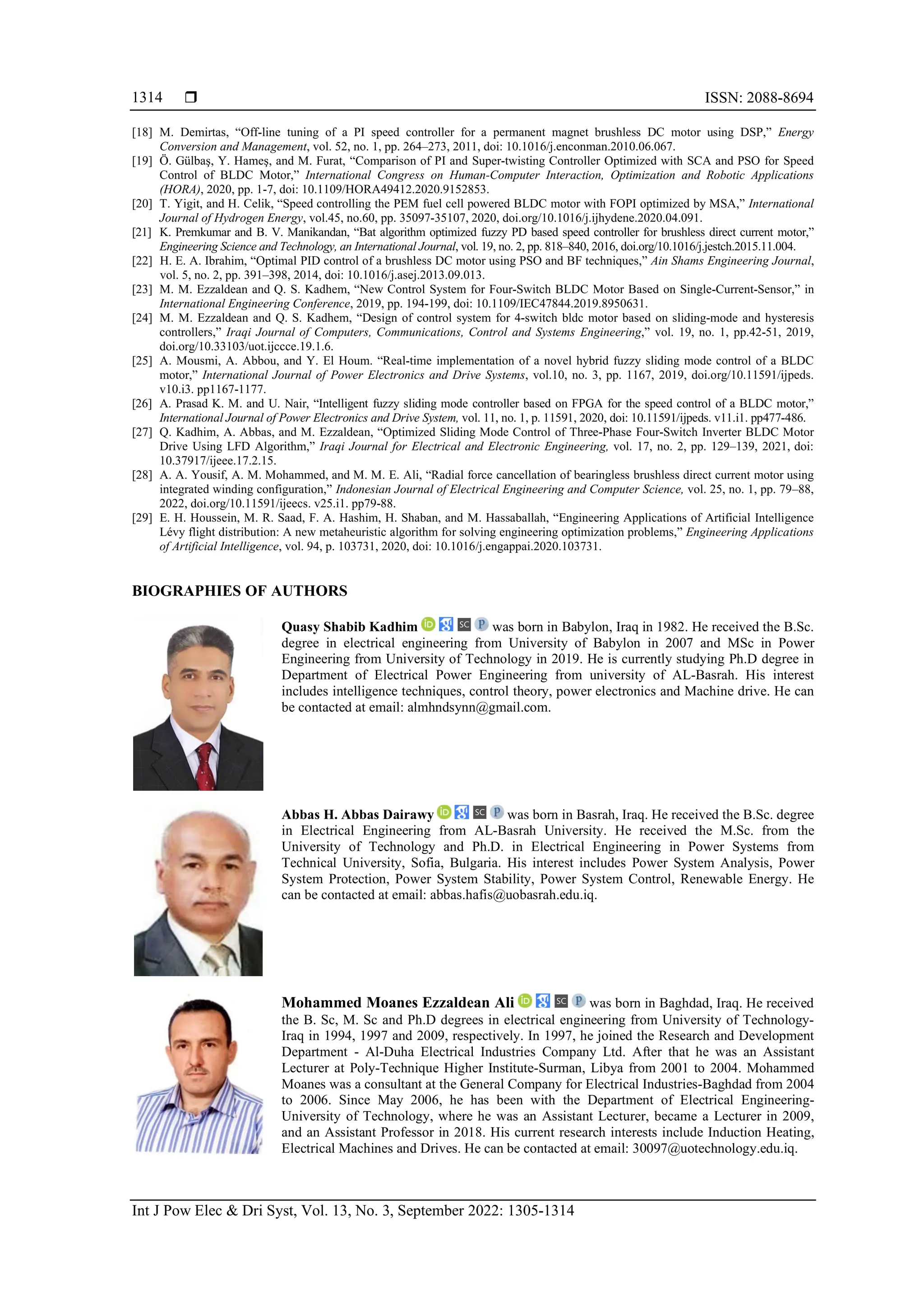 Optimized speed control with torque ripple reductions of BLDC motor ...