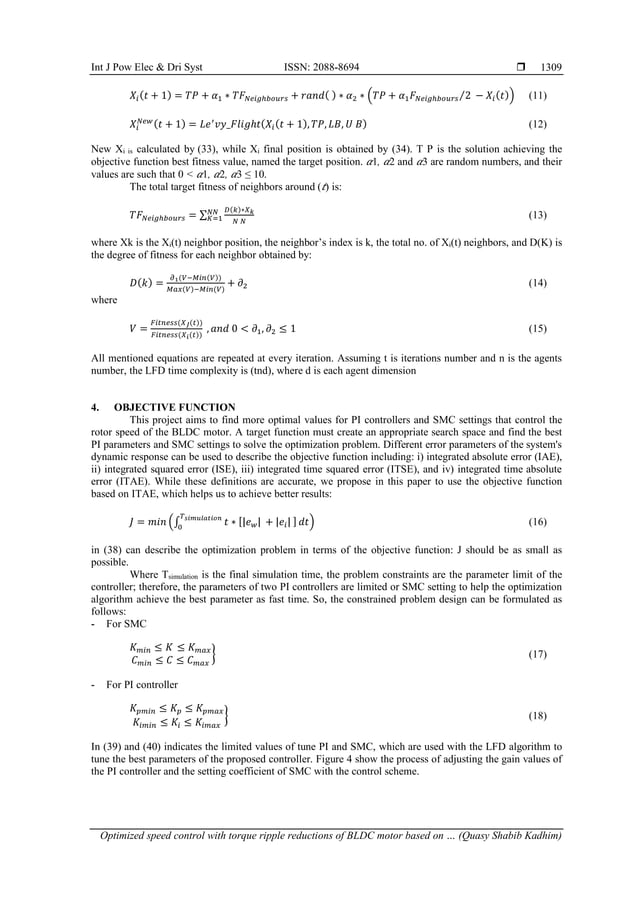 Optimized speed control with torque ripple reductions of BLDC motor ...