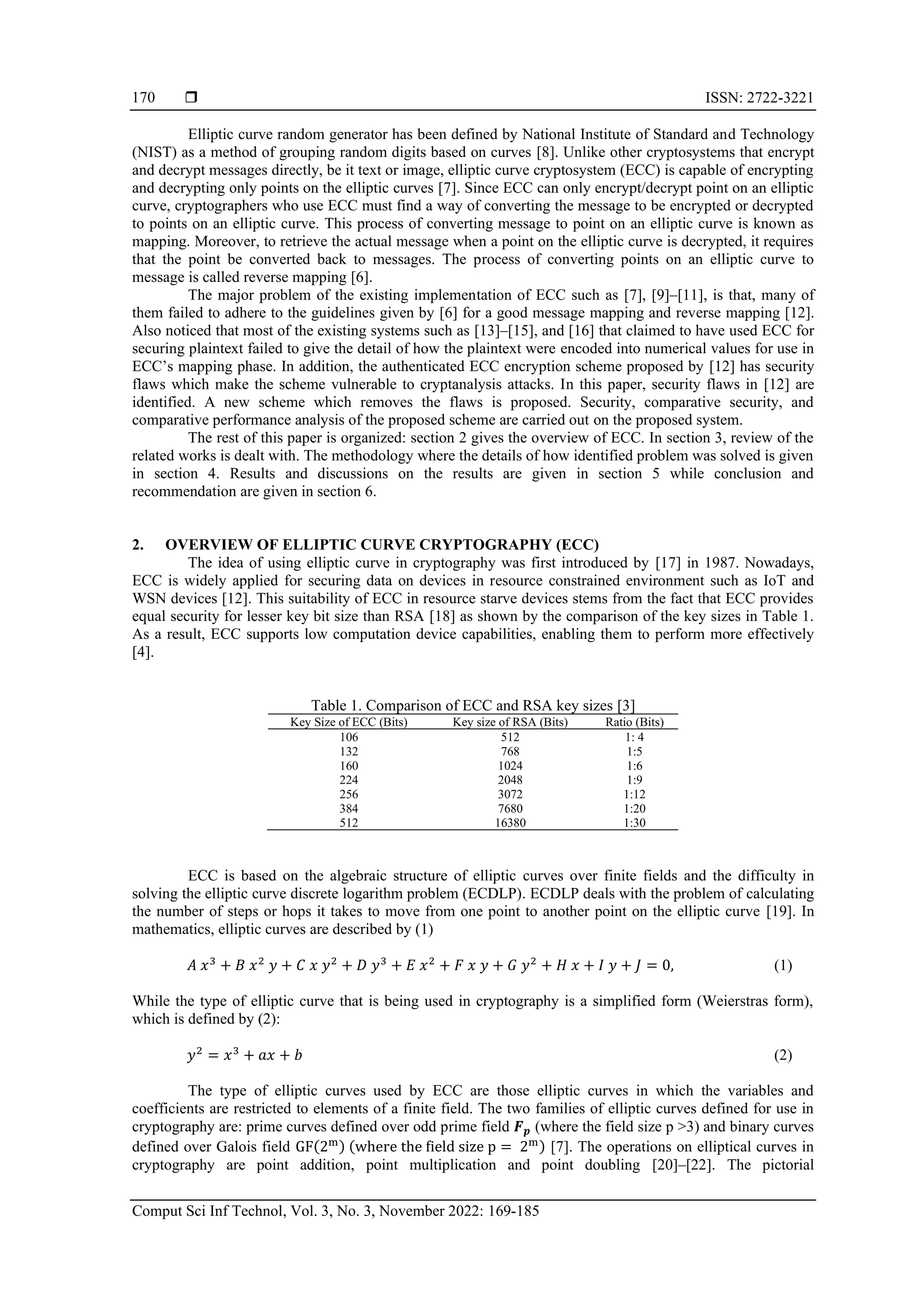 Improved authenticated elliptic curve cryptography scheme for resource starve applications | PDF ...