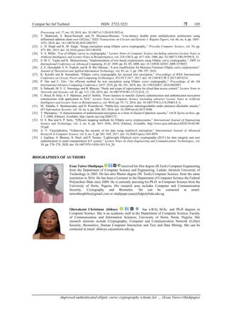 Improved authenticated elliptic curve cryptography scheme for resource starve applications | PDF