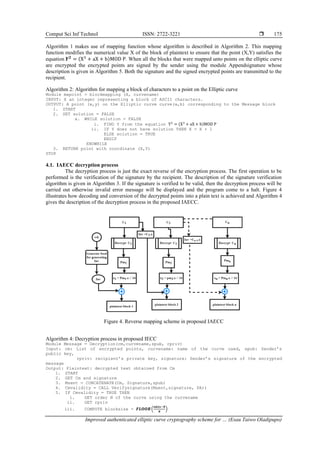 Improved authenticated elliptic curve cryptography scheme for resource starve applications | PDF ...