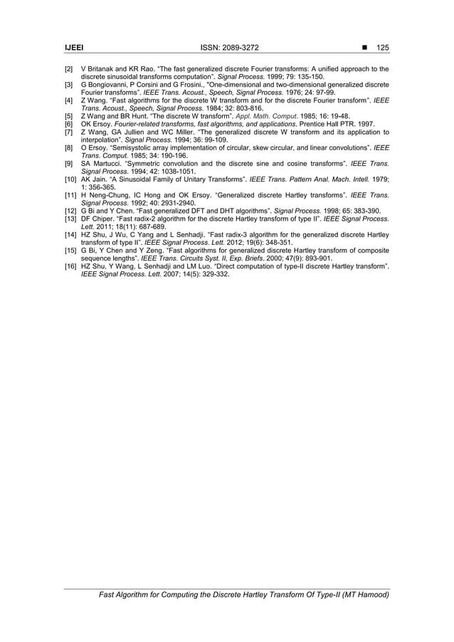 Fast Algorithm for Computing the Discrete Hartley Transform of Type-II ...