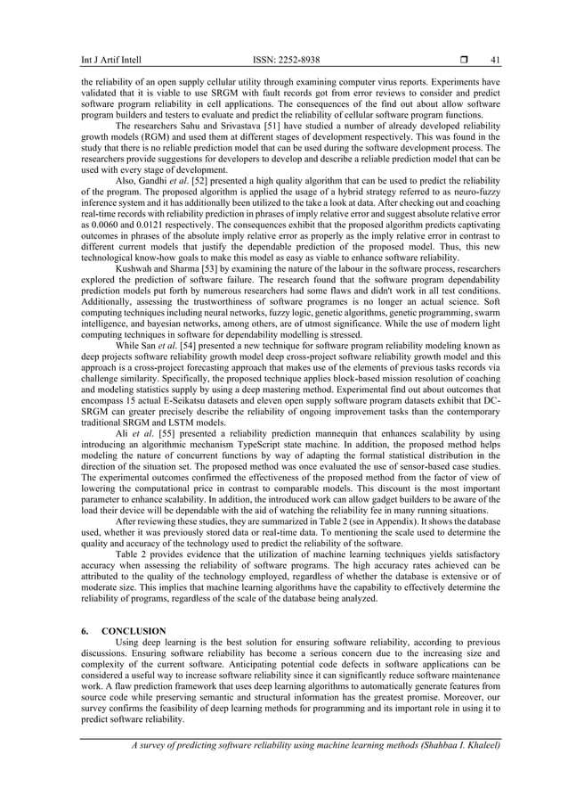 A Survey Of Predicting Software Reliability Using Machine Learning Methods Pdf 2914