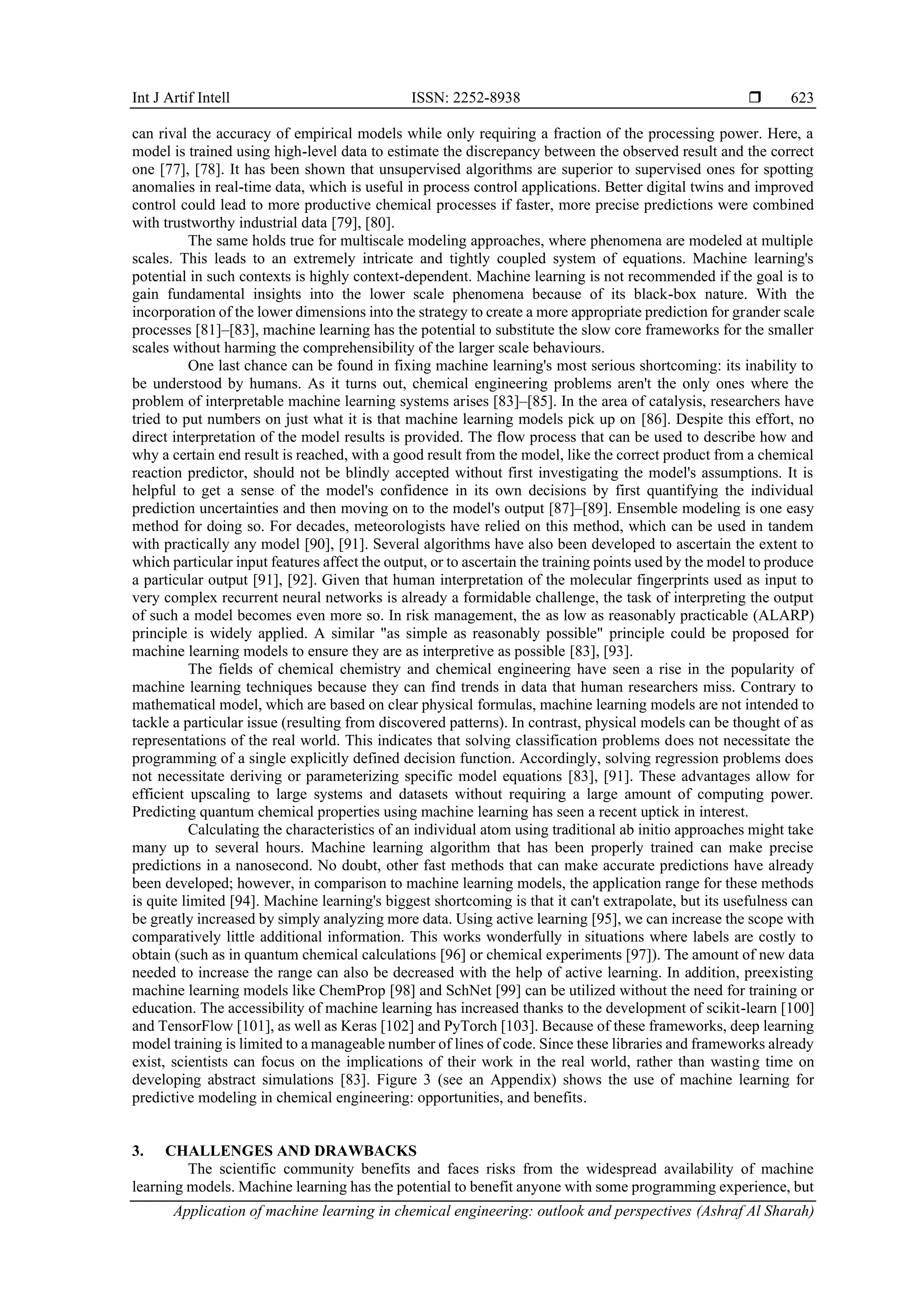 Application of machine learning in chemical engineering: outlook and ...