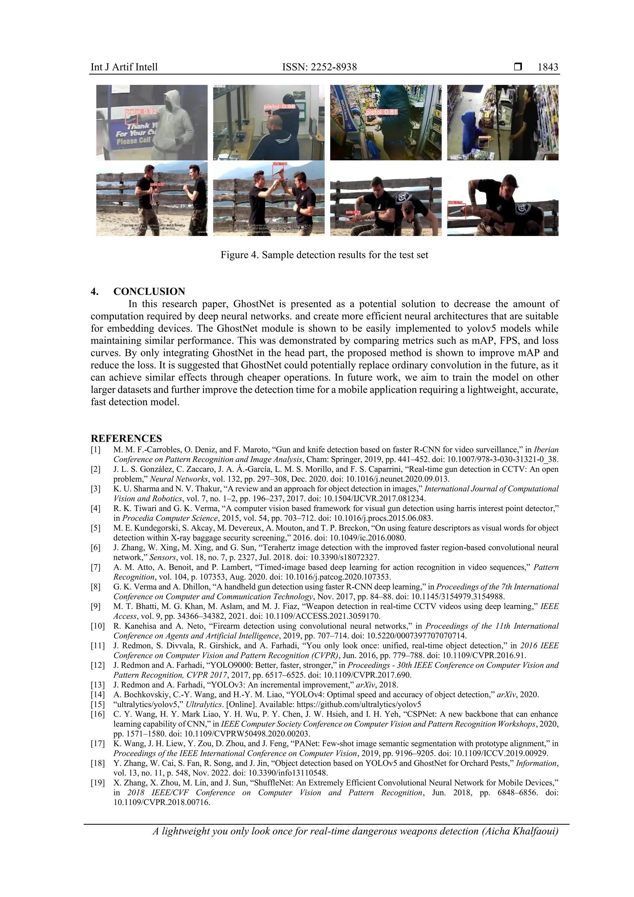 A lightweight you only look once for real-time dangerous weapons ...