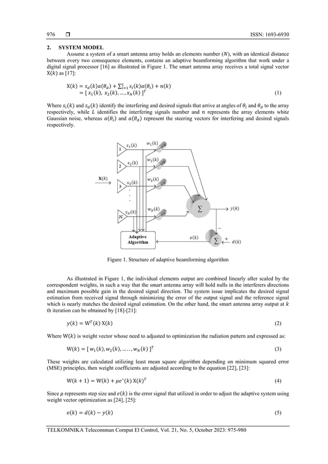 Efficient combined fuzzy logic and LMS algorithm for smart antenna | PDF Efficient combined fuzzy logic and LMS algorithm for smart antenna | PDF