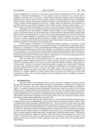 Learning methodologies towards leveraging security resiliency in ...