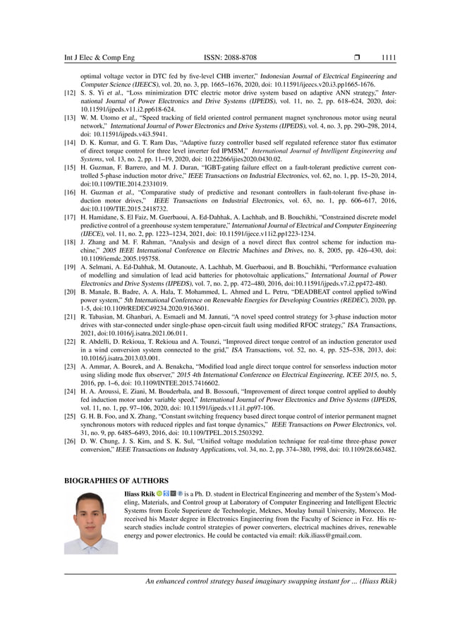 An enhanced control strategy based imaginary swapping instant for ...