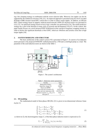 An enhanced control strategy based imaginary swapping instant for induction motor drives | PDF