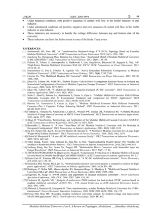 Modular Multilevel Converters Part-I: A Review on Topologies, Modulation, Modeling and Control ...