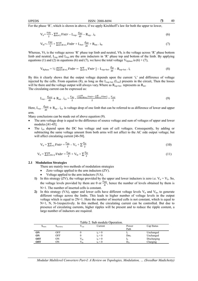 Modular Multilevel Converters Part I A Review On Topologies Modulation Modeling And Control