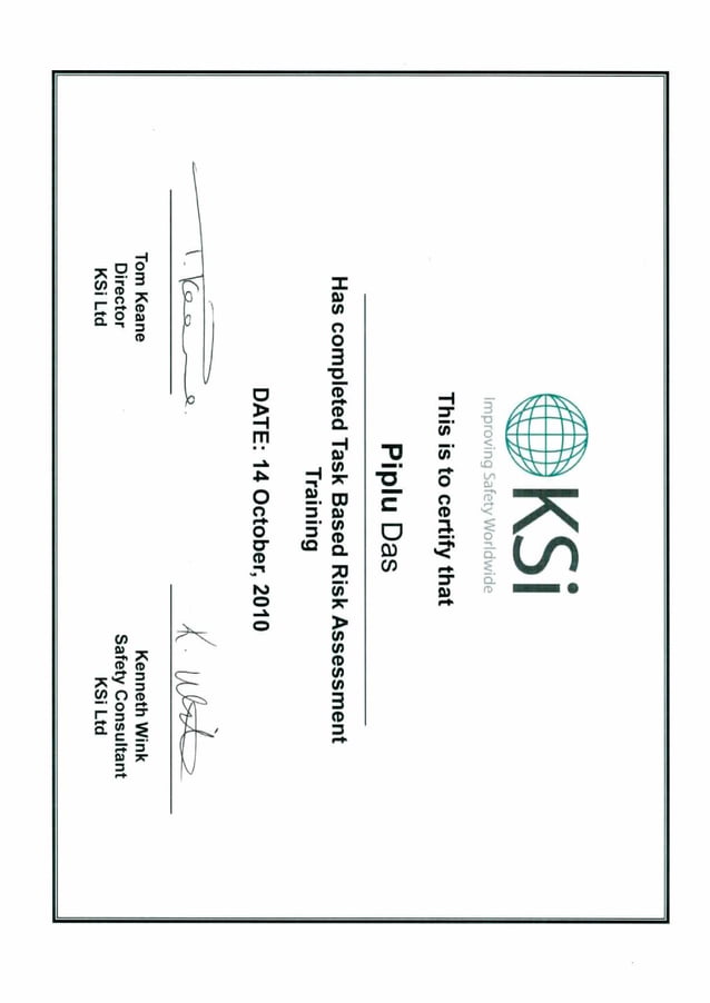 Task Based Risk Assessment | PDF