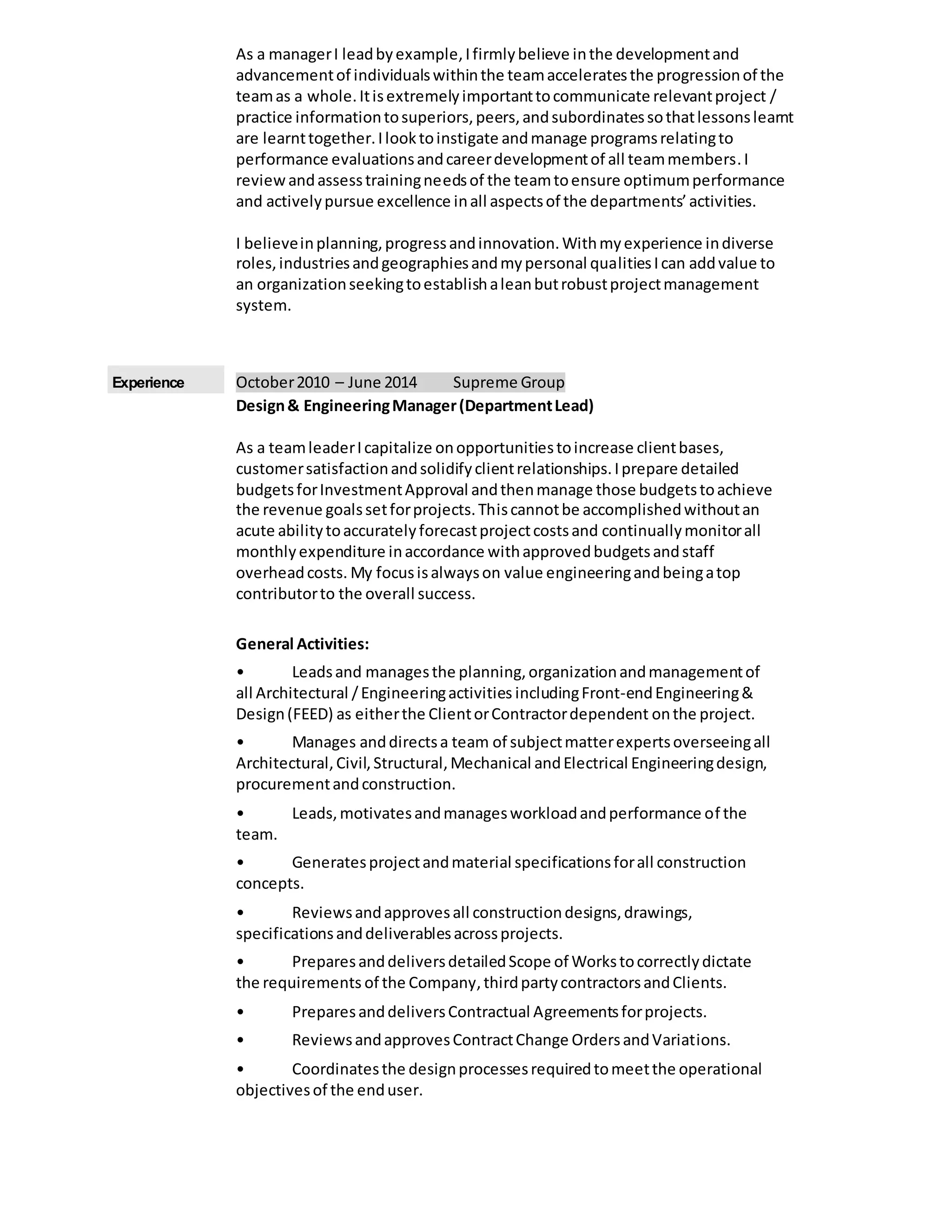 Lee Wilkinson CV | DOCX
