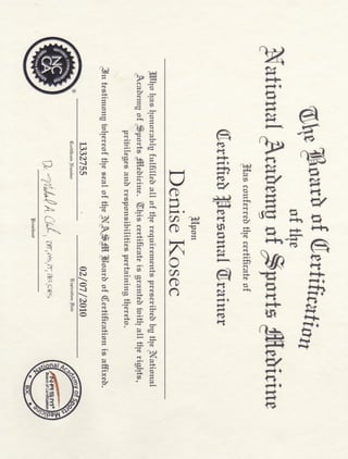 NASM CPT 2010 Certification 1 | PDF